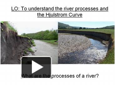 LO: To understand the river processes and the Hjulstrom Curve What are ...