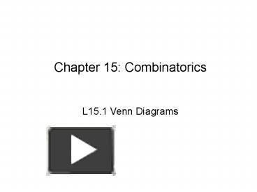 PPT – Chapter 15: Combinatorics PowerPoint presentation | free to view ...