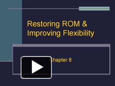 PPT – Restoring ROM PowerPoint presentation | free to download - id ...