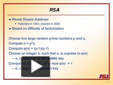 RSA presentation | free to download