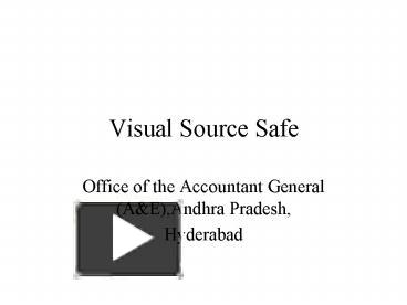 Visual Source Safe presentation | free to download
