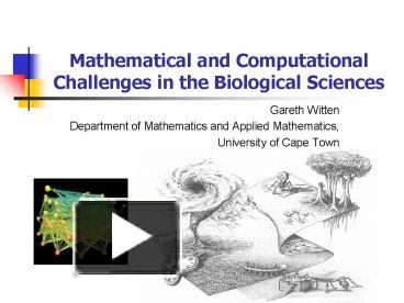 PPT – Mathematical and Computational Challenges in the Biological ...