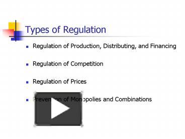 Types of Regulation presentation | free to view