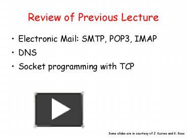 Review of Previous Lecture presentation | free to download