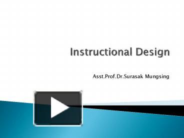 PPT – Instructional Design PowerPoint presentation | free to view - id ...