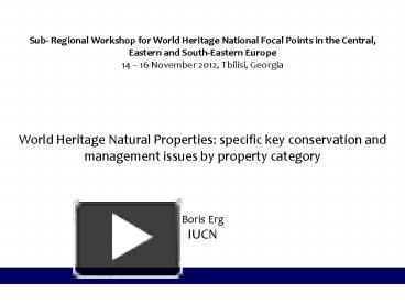 PPT – Sub- Regional Workshop for World Heritage National Focal Points ...