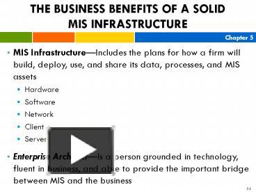 PPT – THE BUSINESS BENEFITS OF A SOLID MIS INFRASTRUCTURE PowerPoint ...