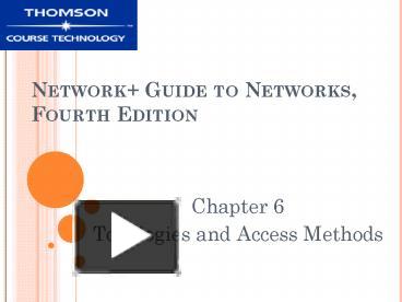 Network Guide to Networks, Fourth Edition presentation | free to view
