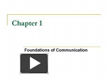 Foundations of Communication presentation | free to download
