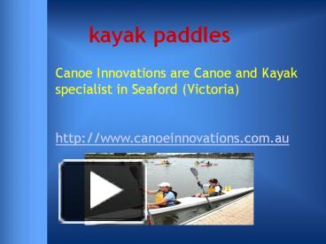 kayak paddles presentation | free to download