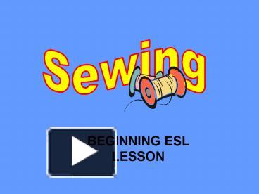 Sewing presentation | free to download