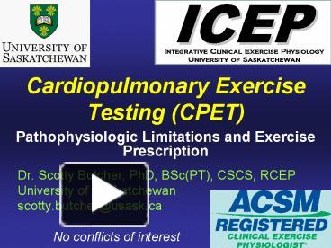 Cardiopulmonary Exercise Testing (CPET) presentation | free to view