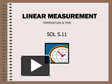 LINEAR MEASUREMENT presentation | free to view