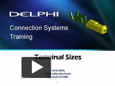 Terminal Sizes presentation | free to view