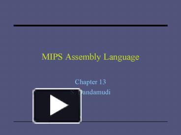 PPT – MIPS Assembly Language PowerPoint presentation | free to download ...