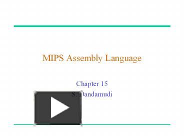 MIPS Assembly Language presentation | free to download