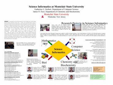 PPT – Abstract: Bioinformatics and Bio-Math represent new and exciting ...