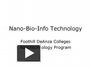 Nano-Bio-Info Technology presentation | free to download