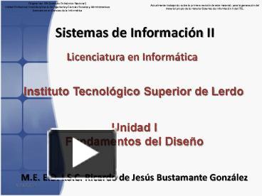 Sistemas de Informaci presentation | free to download