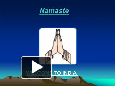 Namaste presentation | free to view