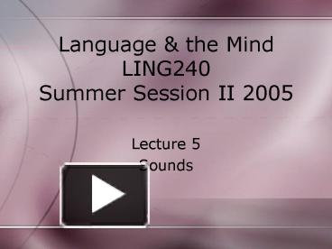 PPT – Language PowerPoint presentation | free to download - id: 4ac948 ...