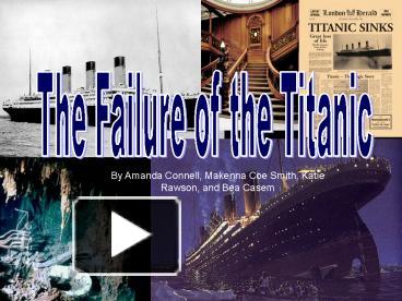 The Failure of the Titanic presentation | free to view