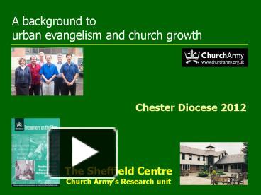 PPT – A background to urban evangelism and church growth PowerPoint ...