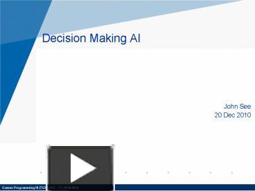 Decision Making AI presentation | free to view