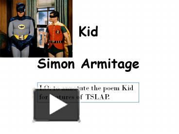 Kid Simon Armitage presentation | free to download