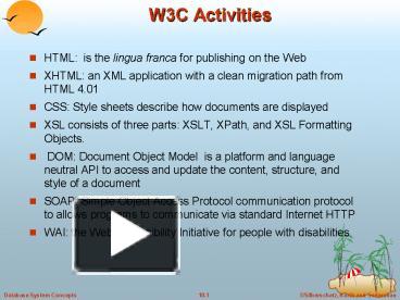 W3C Activities presentation | free to download
