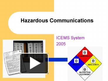 Hazardous Communications presentation | free to view