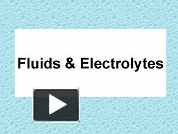 PPT – Fluids PowerPoint presentation | free to view - id: 4b2636-OWVmZ