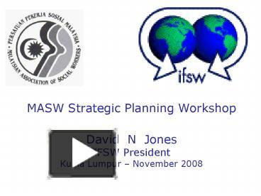 MASW Strategic Planning Workshop presentation | free to view