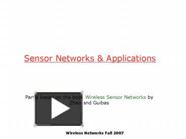 Sensor Networks presentation | free to download
