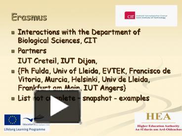 PPT – Erasmus PowerPoint presentation | free to view - id: 4b5f38-OWM2Y
