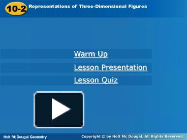 Representations of Three-Dimensional Figures presentation | free to view