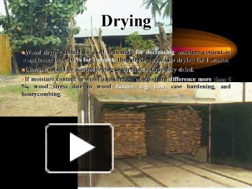 Drying presentation | free to view