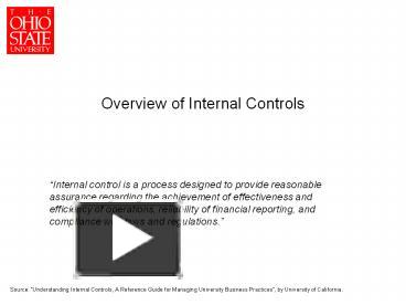 Overview of Internal Controls presentation | free to download