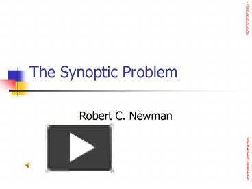 The Synoptic Problem presentation | free to download
