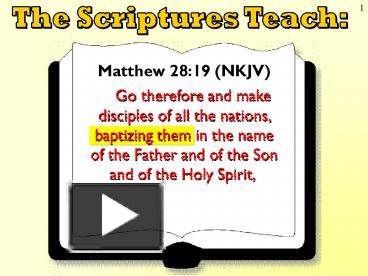 PPT – Matt' 28:19 PowerPoint presentation | free to view - id: 4b872-ODZhZ