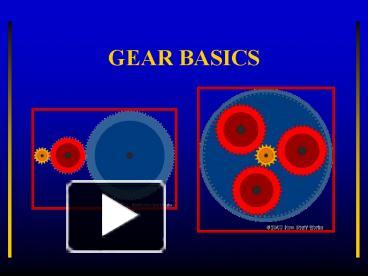 GEAR BASICS presentation | free to view