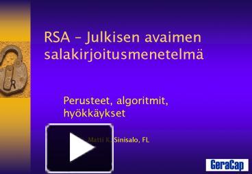 RSA presentation | free to download