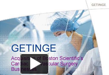 GETINGE INFECTION CONTROL SOLUTIONS FOR HEALTHCARE presentation | free ...