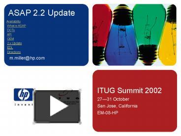 PPT – m.miller@hp.com August, 2002 PowerPoint presentation | free to ...
