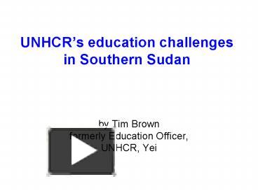 UNHCR presentation | free to view