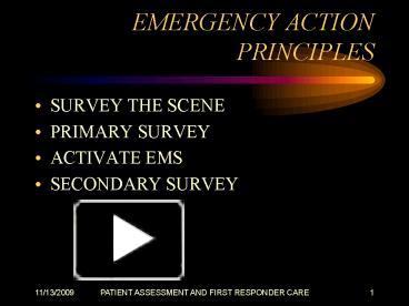 EMERGENCY ACTION PRINCIPLES presentation | free to view