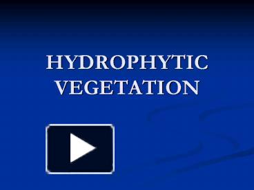 PPT – HYDROPHYTIC VEGETATION PowerPoint presentation | free to view ...