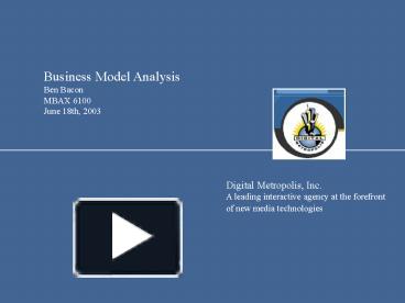 Business Model Analysis presentation | free to download