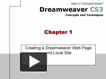PPT – Creating a Dreamweaver Web Page and Local Site PowerPoint ...