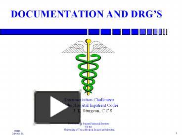 DOCUMENTATION AND DRG presentation | free to view
